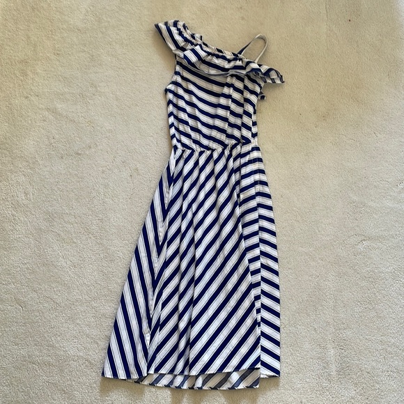 pvrich | Dresses | Vintage Striped Nautical Off Shoulder Sundress ...